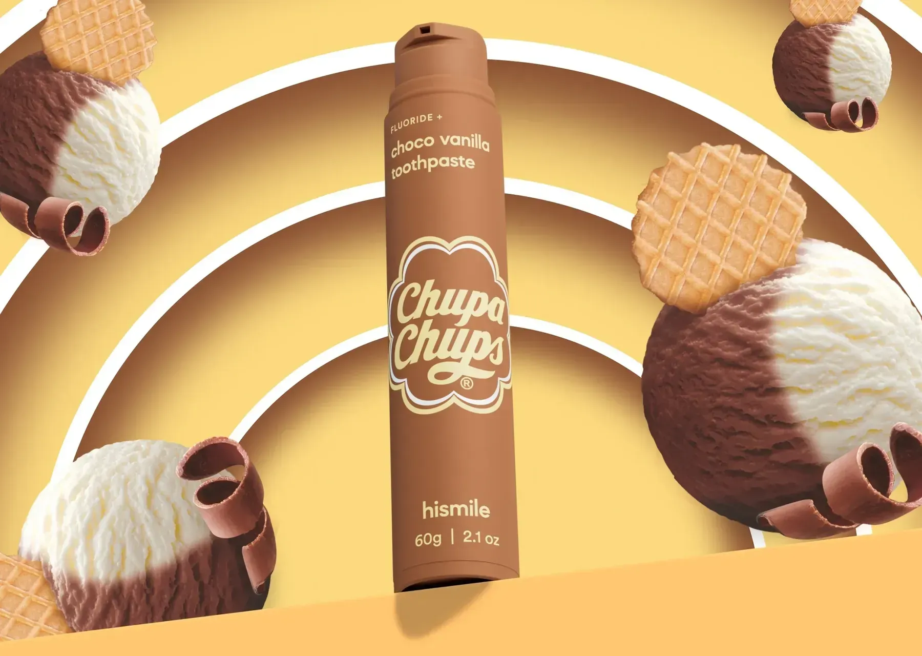 Зубна паста зі шоколадно-ванільним смаком Hismile Chupa Chups Choco ...
