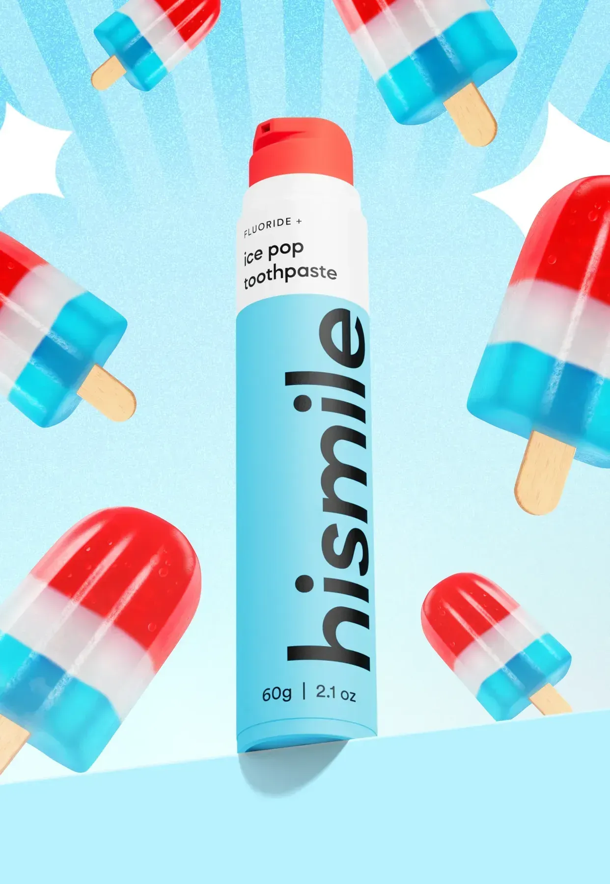 Зубна паста зі смаком фруктового морозива Hismile Ice Pop Toothpaste ...